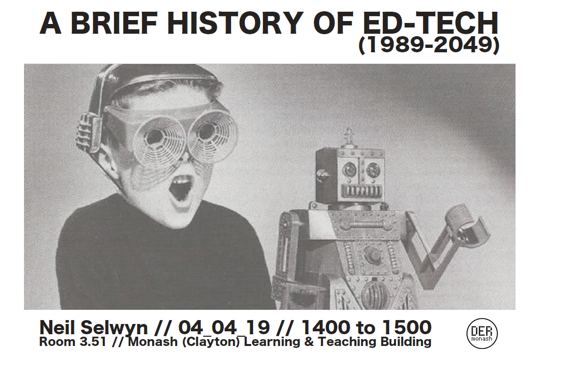 Neil Selwyn to talk about the past and the future of Ed-Tech (Melbourne ...